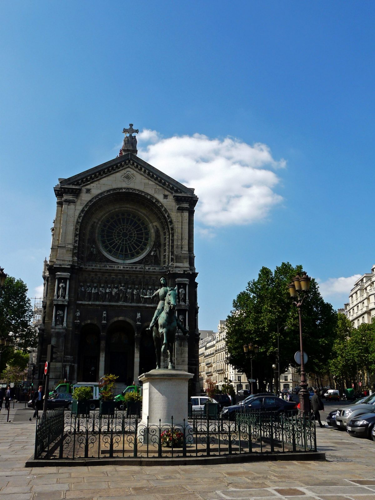 Equestrian statue of Jeanne d'Arc in Paris France