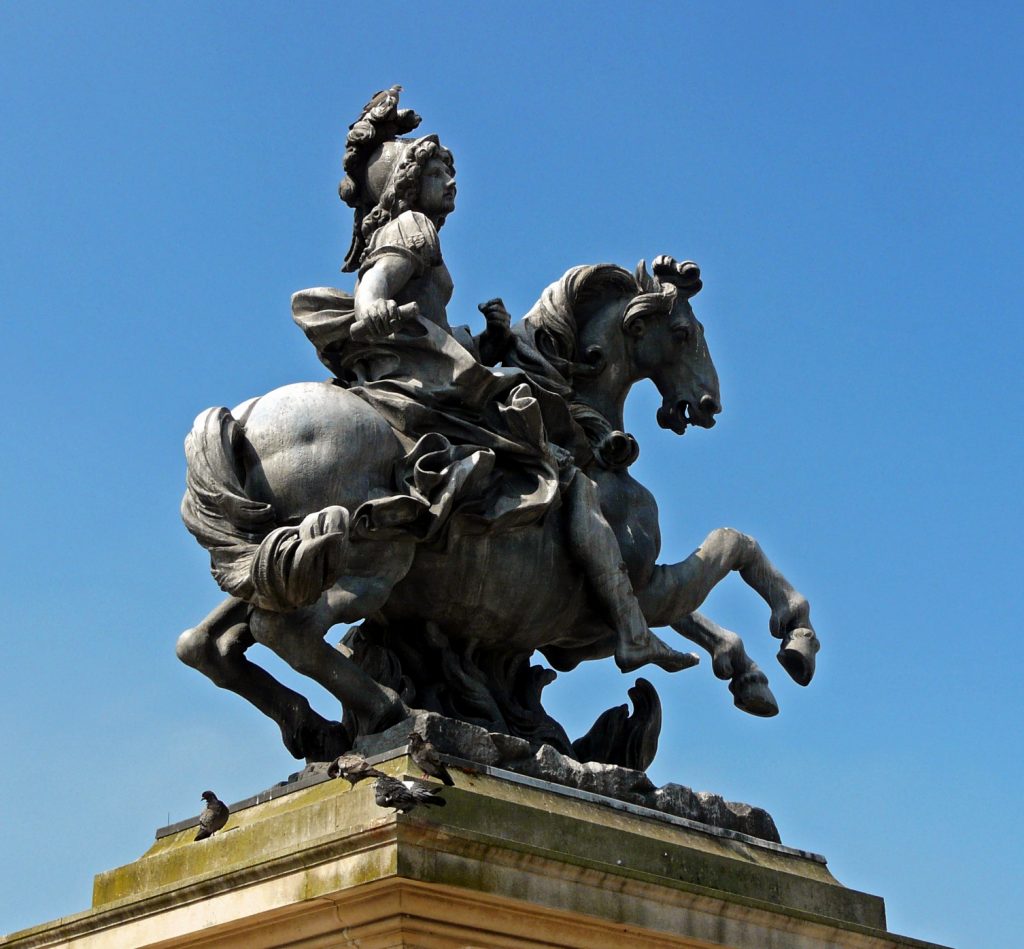 Equestrian statue of Marcus Louis XlV / Curtius in Paris France