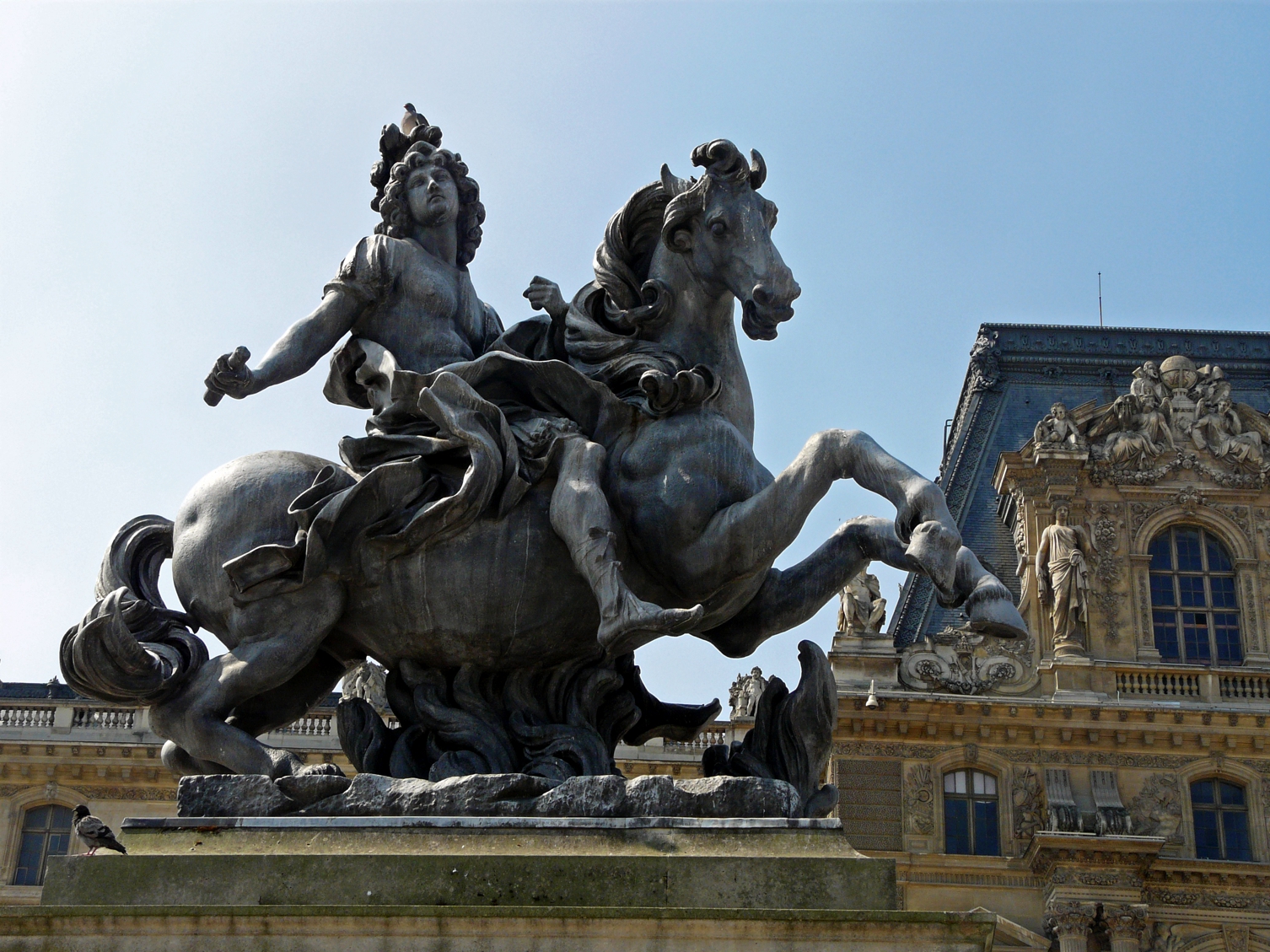 Equestrian statue of Marcus Louis XlV / Curtius in Paris France