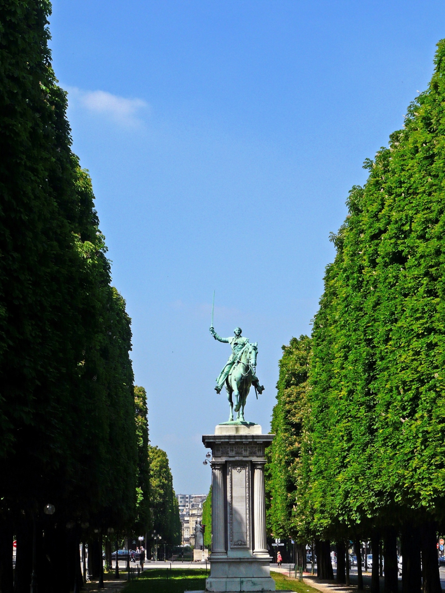 Equestrian statue of Lafayette in Paris France