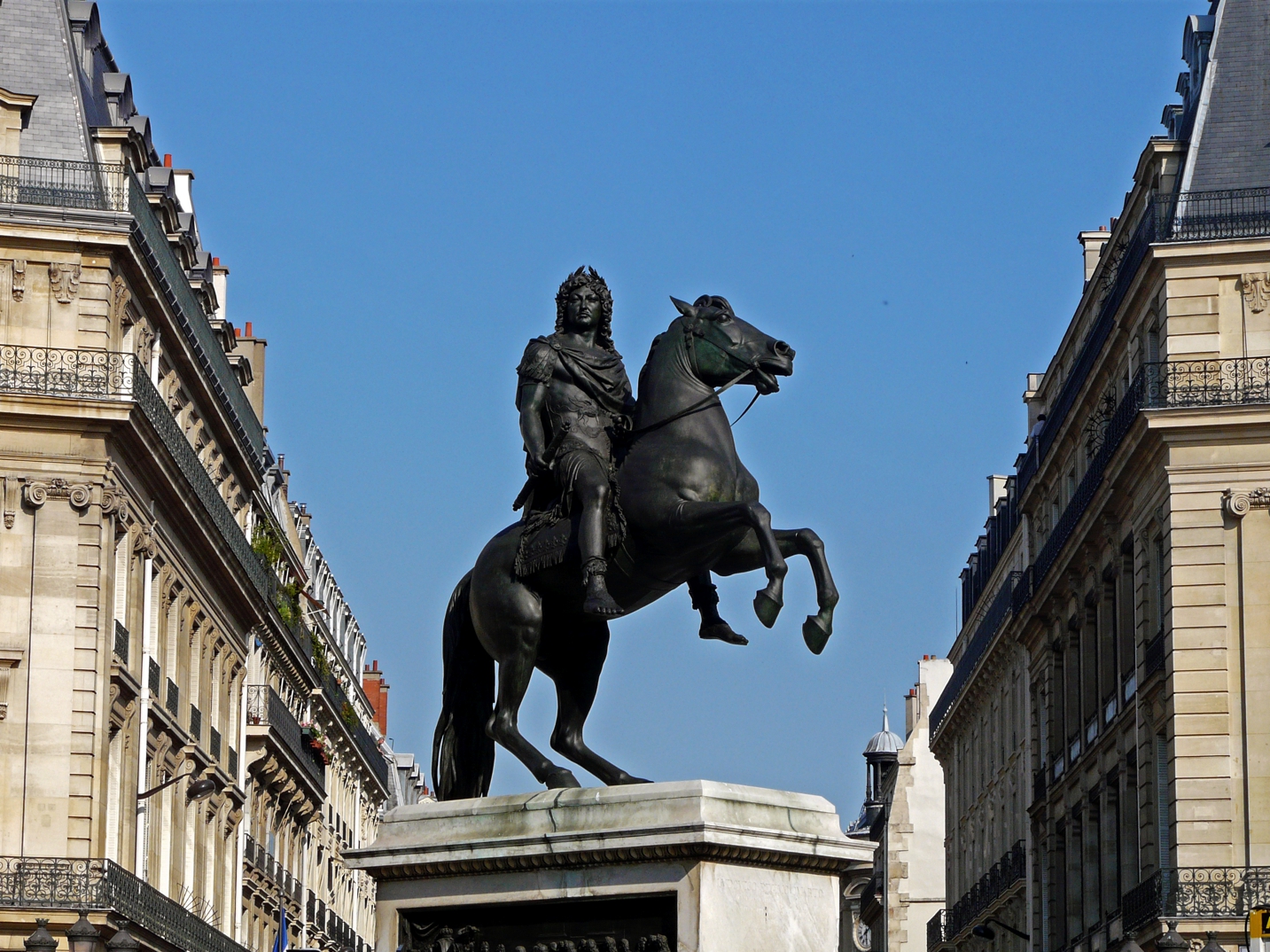 Equestrian statue of Louis XlV in Paris France