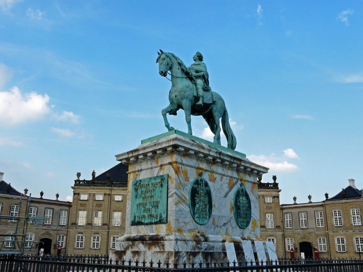 Equestrian statue of Frederik V in Copenhagen Denmark