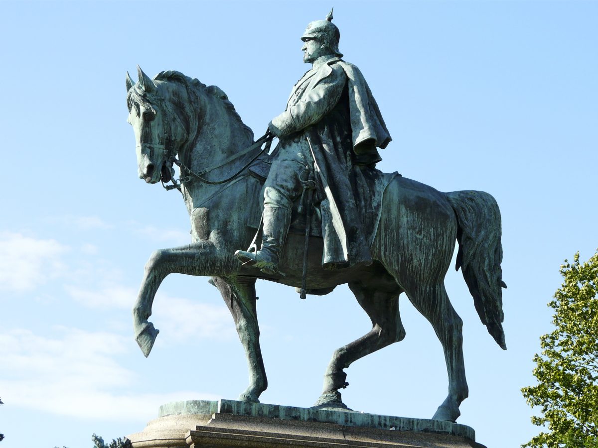 Equestrian statue of Herzog Ernst II in Coburg Germany