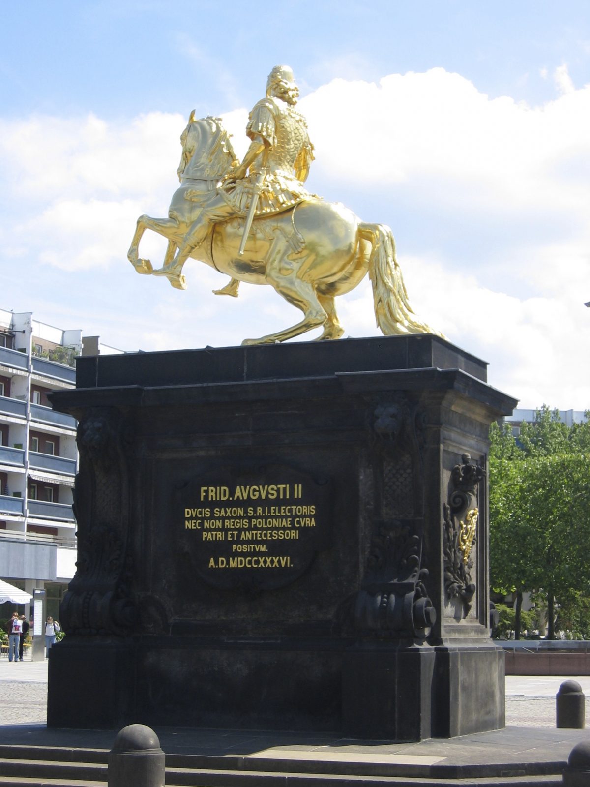 Equestrian statue of Der Starke Friedrich August I in Dresden Germany