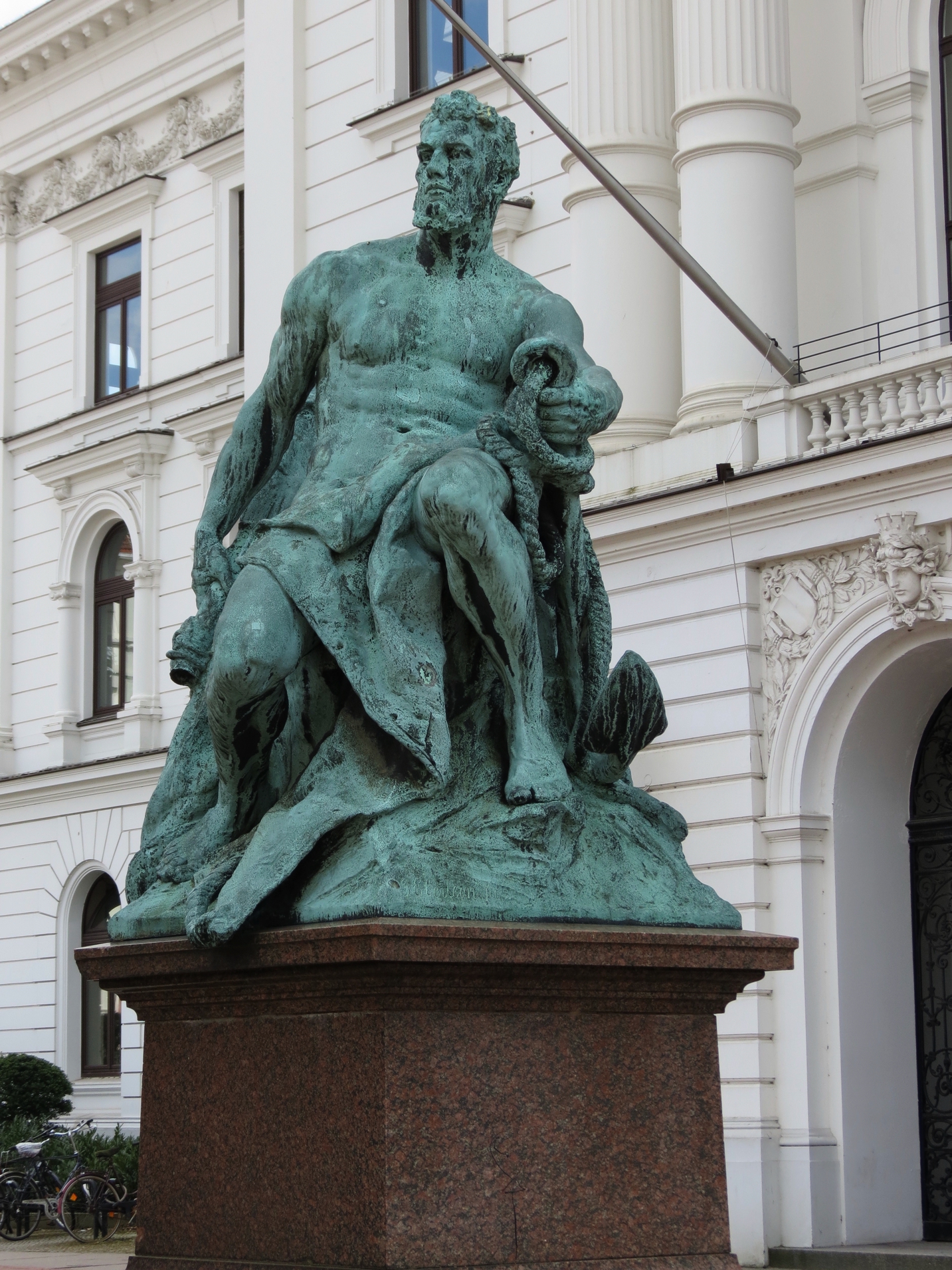 Equestrian statue of Wilhelm I in Hamburg- Altona Germany