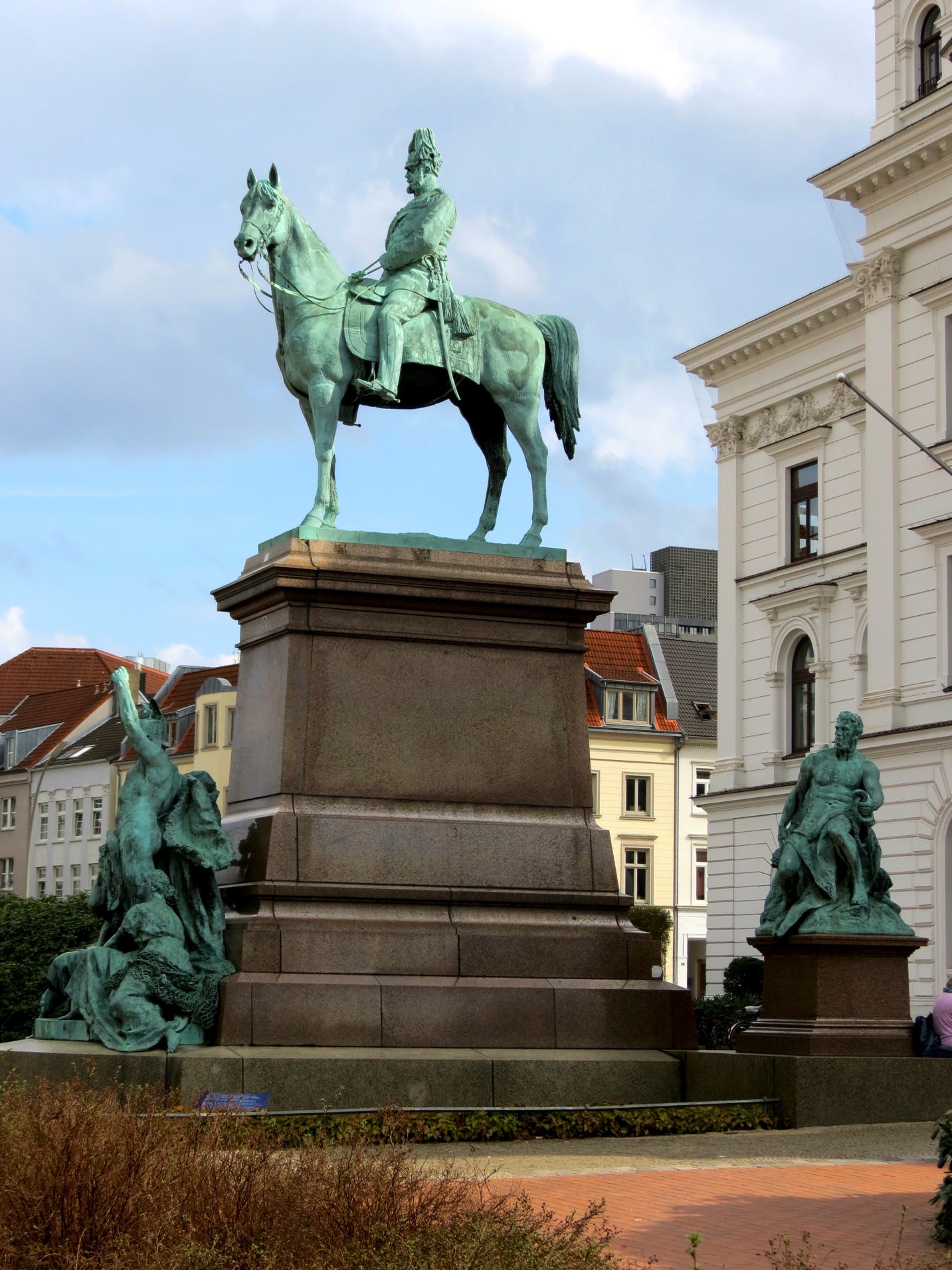 Equestrian statue of Wilhelm I in Hamburg- Altona Germany