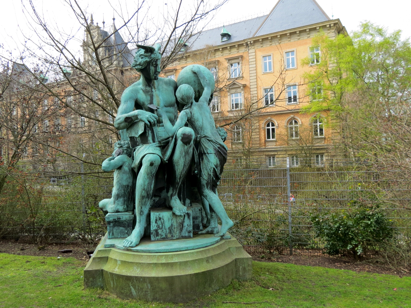 Equestrian statue of Wilhelm I in Hamburg- Neustadt Germany