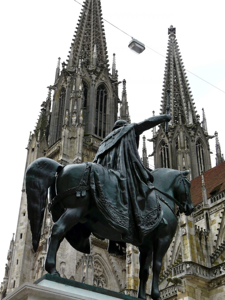 Equestrian statue of Ludwig I in Regensburg Germany