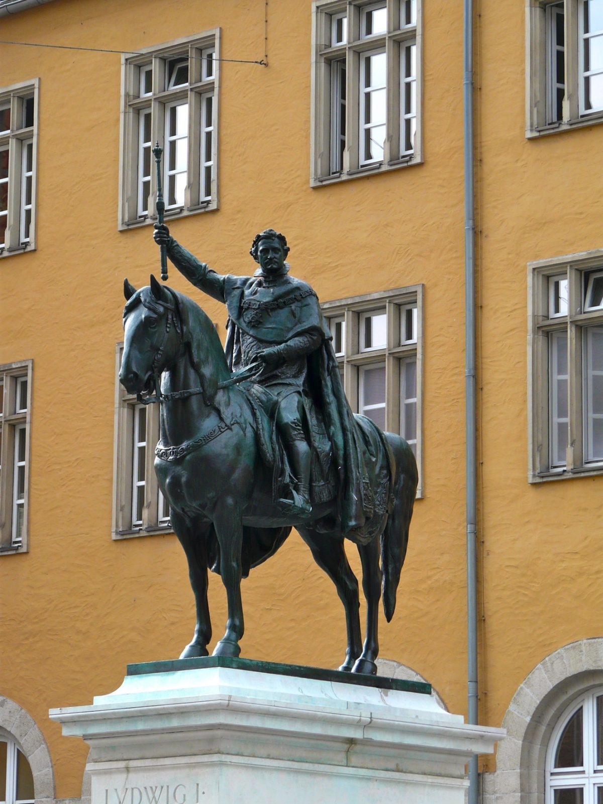 Equestrian statue of Ludwig I in Regensburg Germany