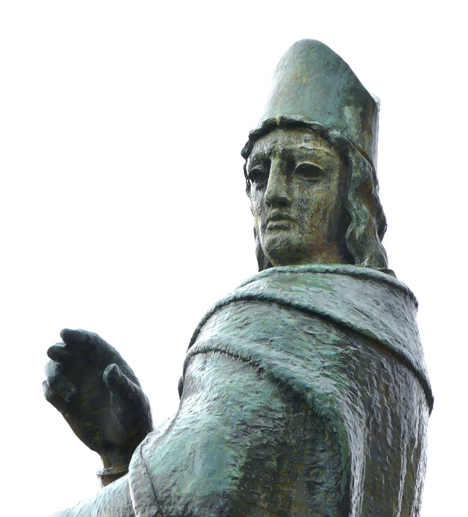 Equestrian statue of Graf von Berg Engelbert II in Solingen Germany