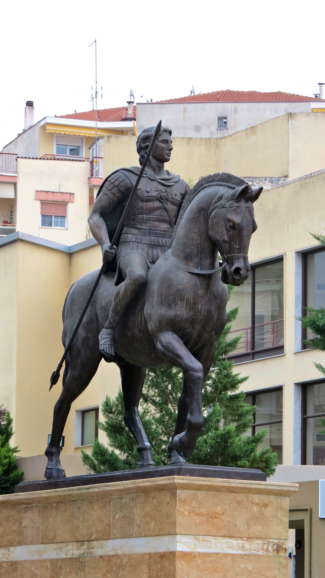 Equestrian statue of Alexander the Great in Giannitsa Greece