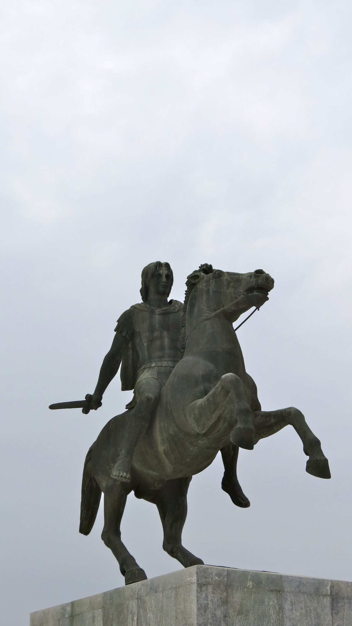 Equestrian statue of Alexander the Great in Thessaloniki Greece