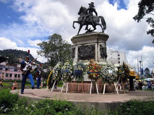 Equestrian statue of Francisco Morazan in Tegucigalpa Honduras