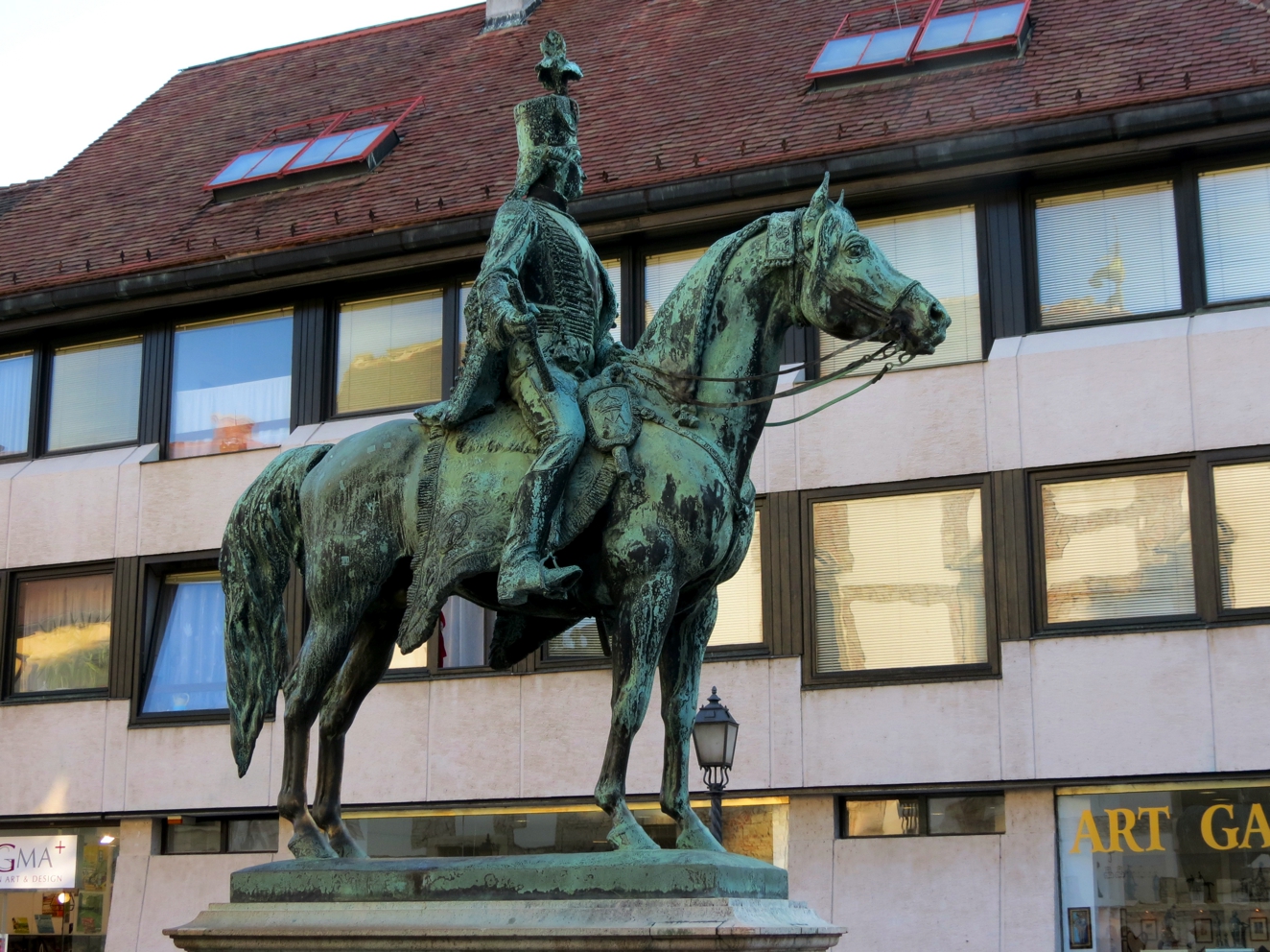Equestrian statue of Andras Hadik in Budapest Hungary