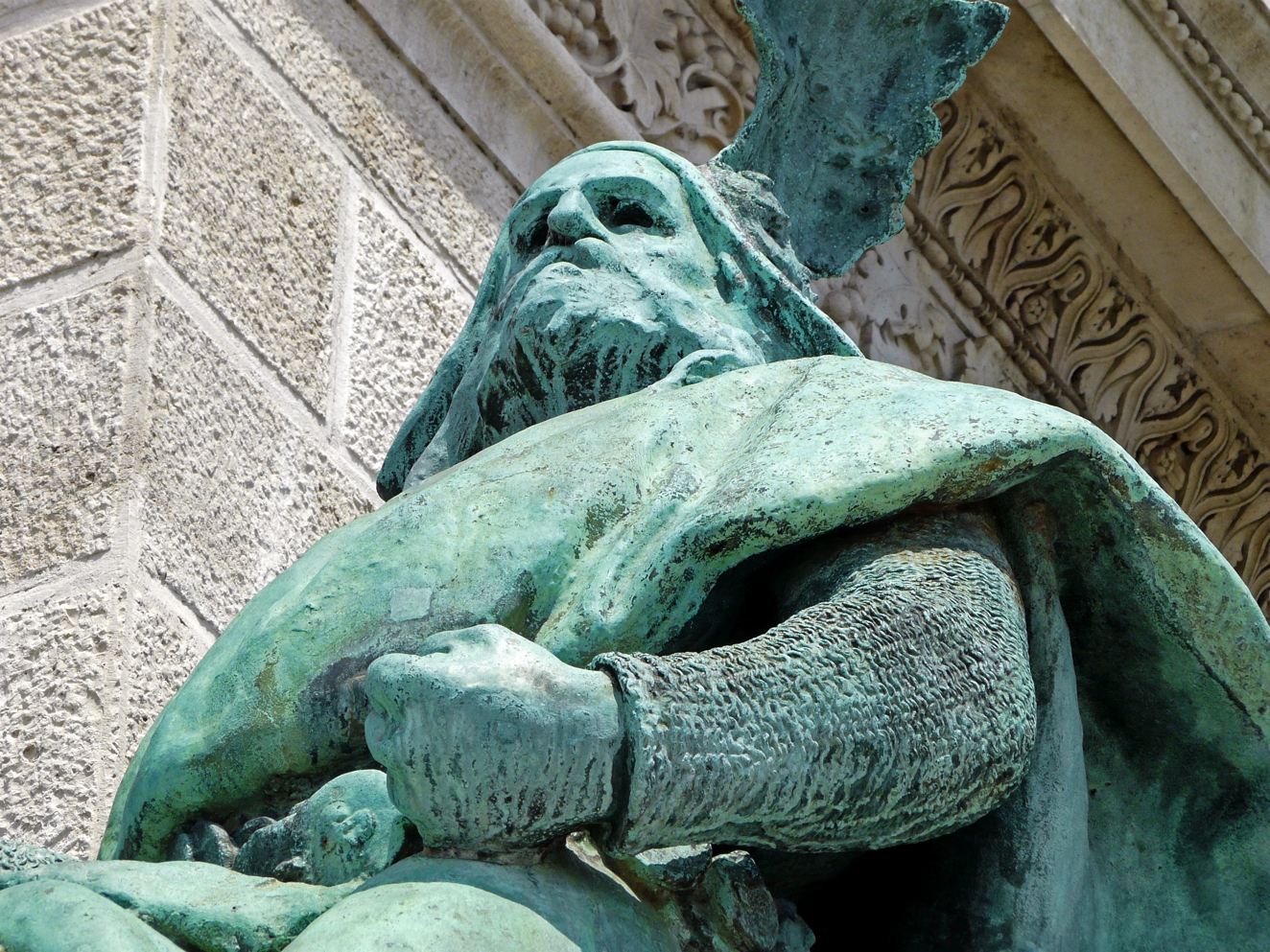 Equestrian statue of Elöd in Budapest Hungary
