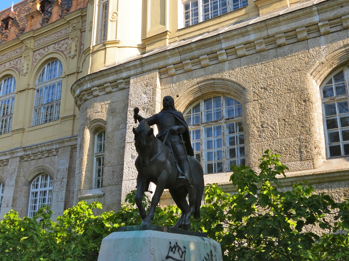 Equestrian statue of Hunyadi Janos in Budapest Hungary