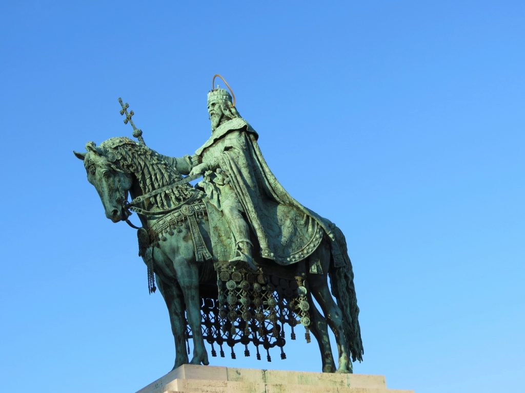 Equestrian statue of Stephen I in Budapest Hungary