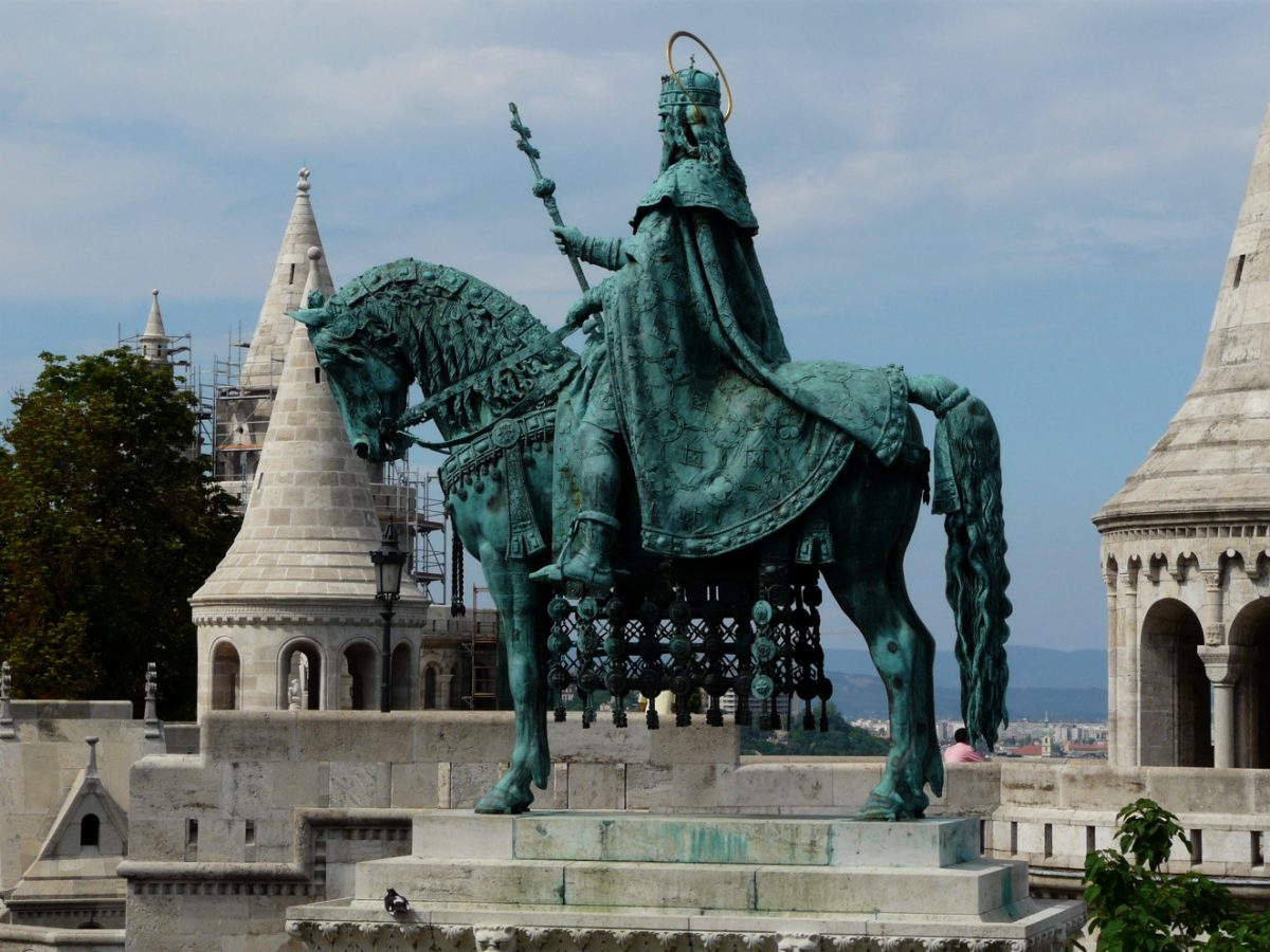 Equestrian statue of Stephen I in Budapest Hungary