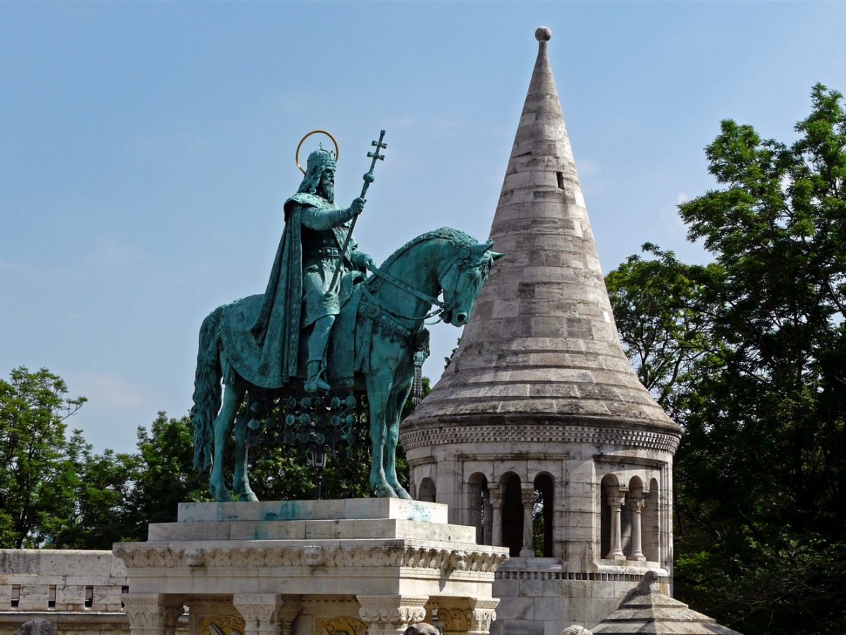 Equestrian statue of Stephen I in Budapest Hungary