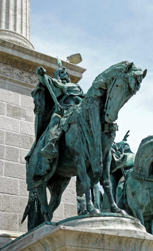 Equestrian statue of Arpad in Budapest Hungary