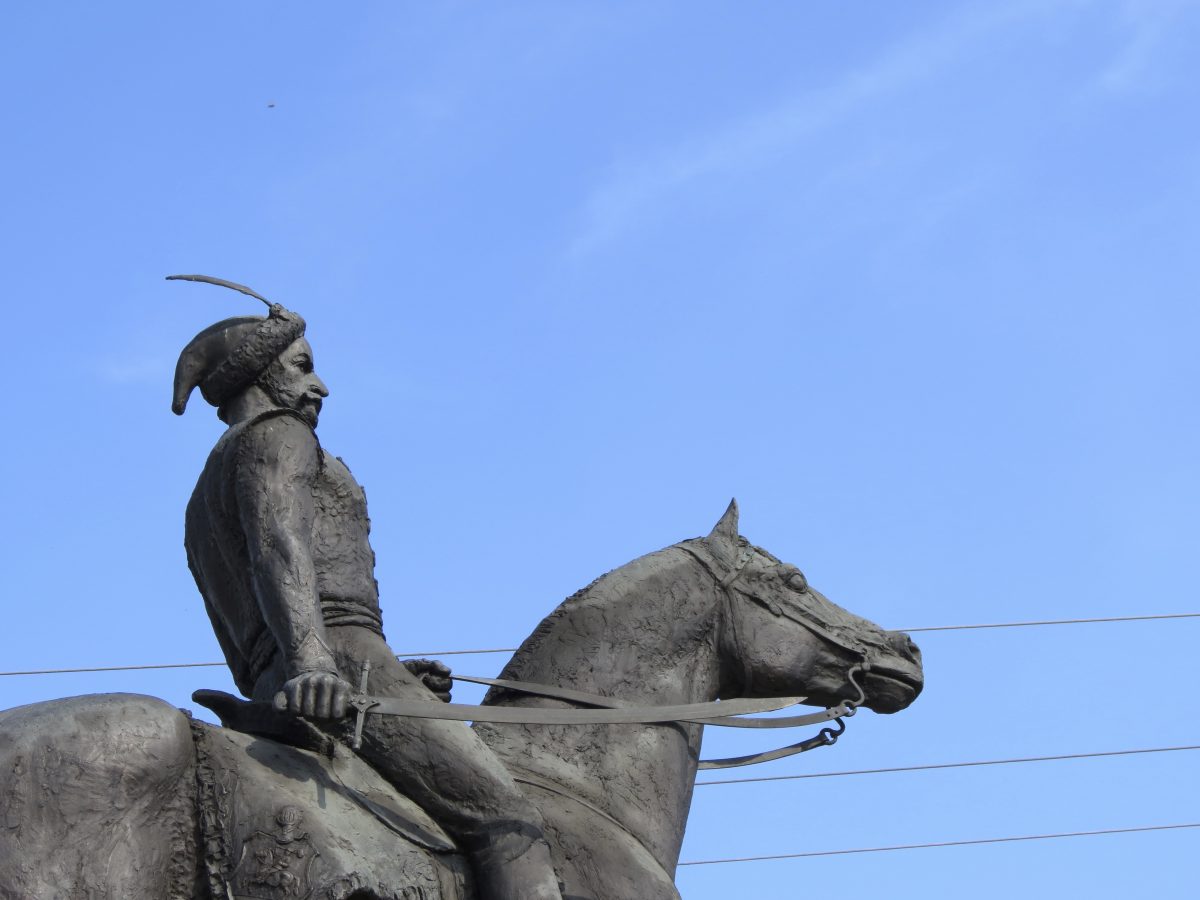 Equestrian statue of Albert Kiss in Tokaj Hungary