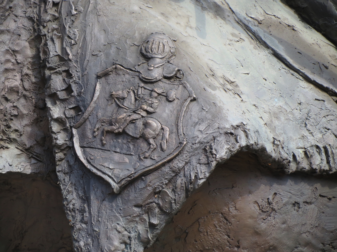 Equestrian statue of Albert Kiss in Tokaj Hungary