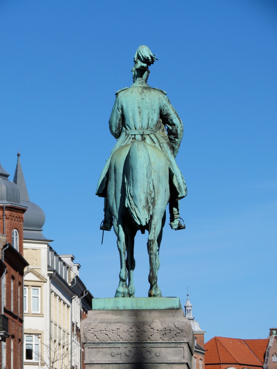 Equestrian statue of Christian IX in Aalborg Denmark