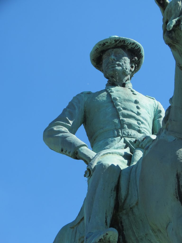 Equestrian statue of Samuel Ryan Curtis in IA Keokuk US