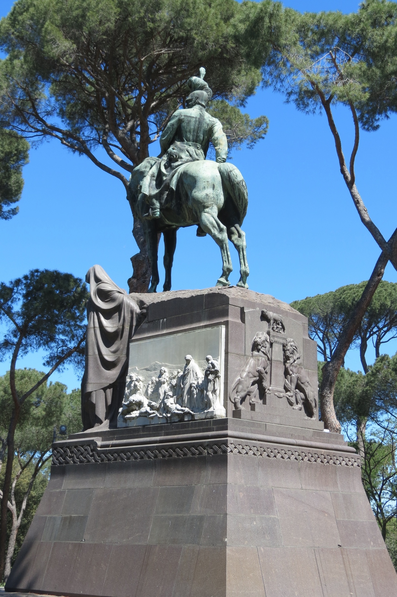 Equestrian statue of Umberto l in Rome Italy