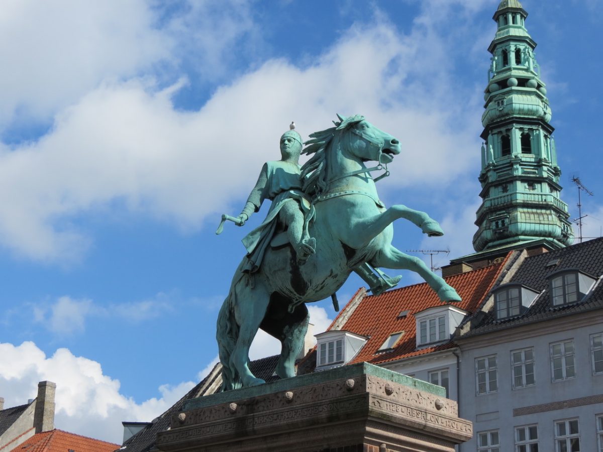 Equestrian statue of Bishop Absalon in Copenhagen Denmark