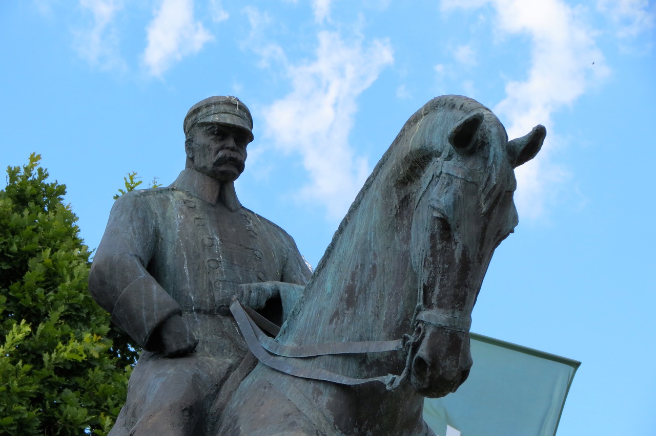 Equestrian statue of Josef Pilsudski in Lublin Poland