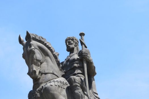 Equestrian statue of David IV in Kutaisi Georgia