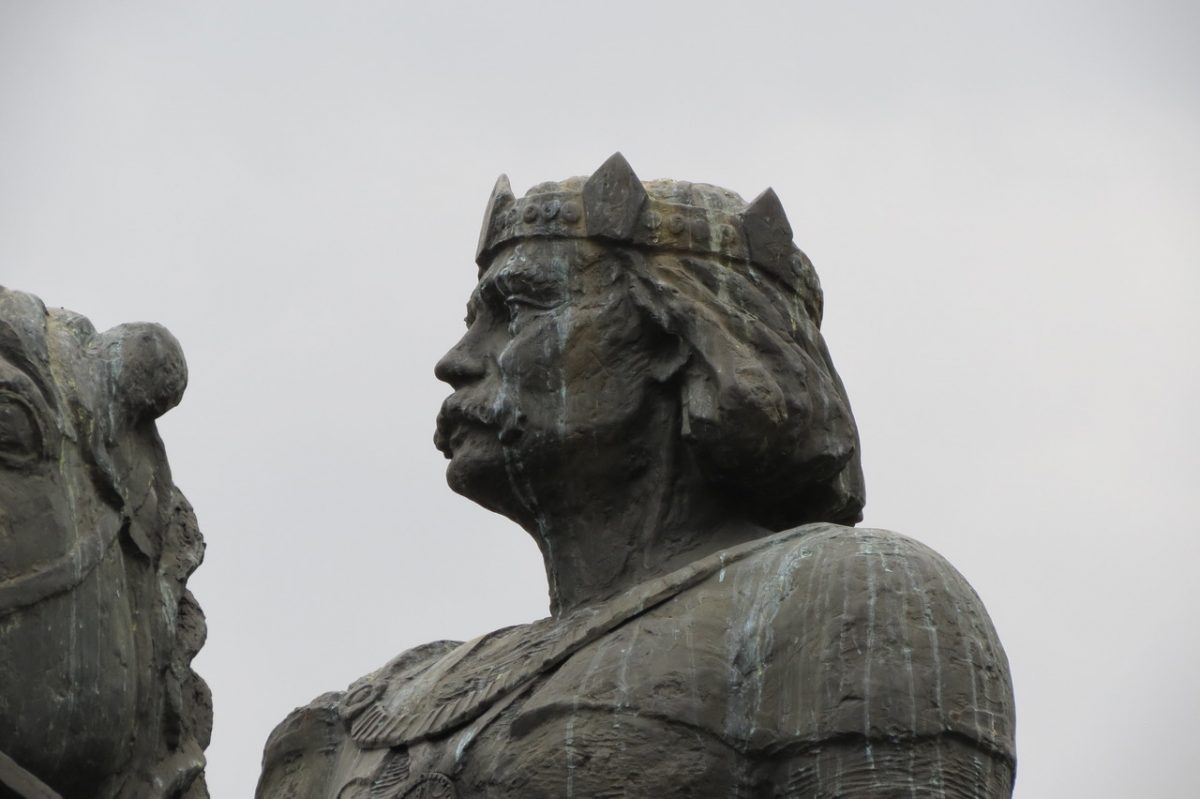 Equestrian statue of Boleslaw Chrobry in Wroclaw Poland