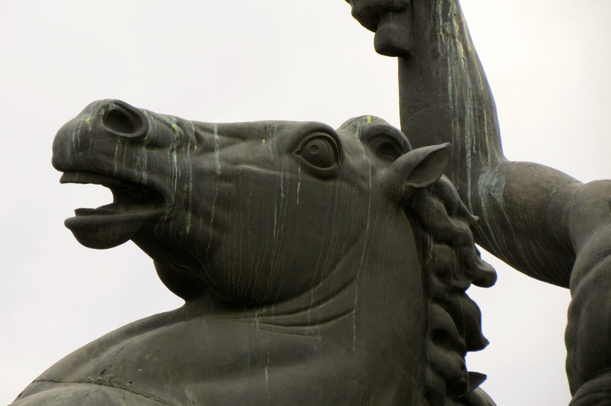 Equestrian statue of Ozanian Andranik in Yerevan Armenia