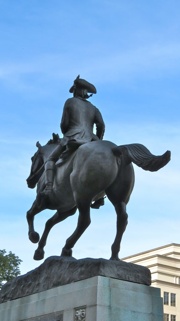 Equestrian statue of Caesar Rodney in DE Wilmington US