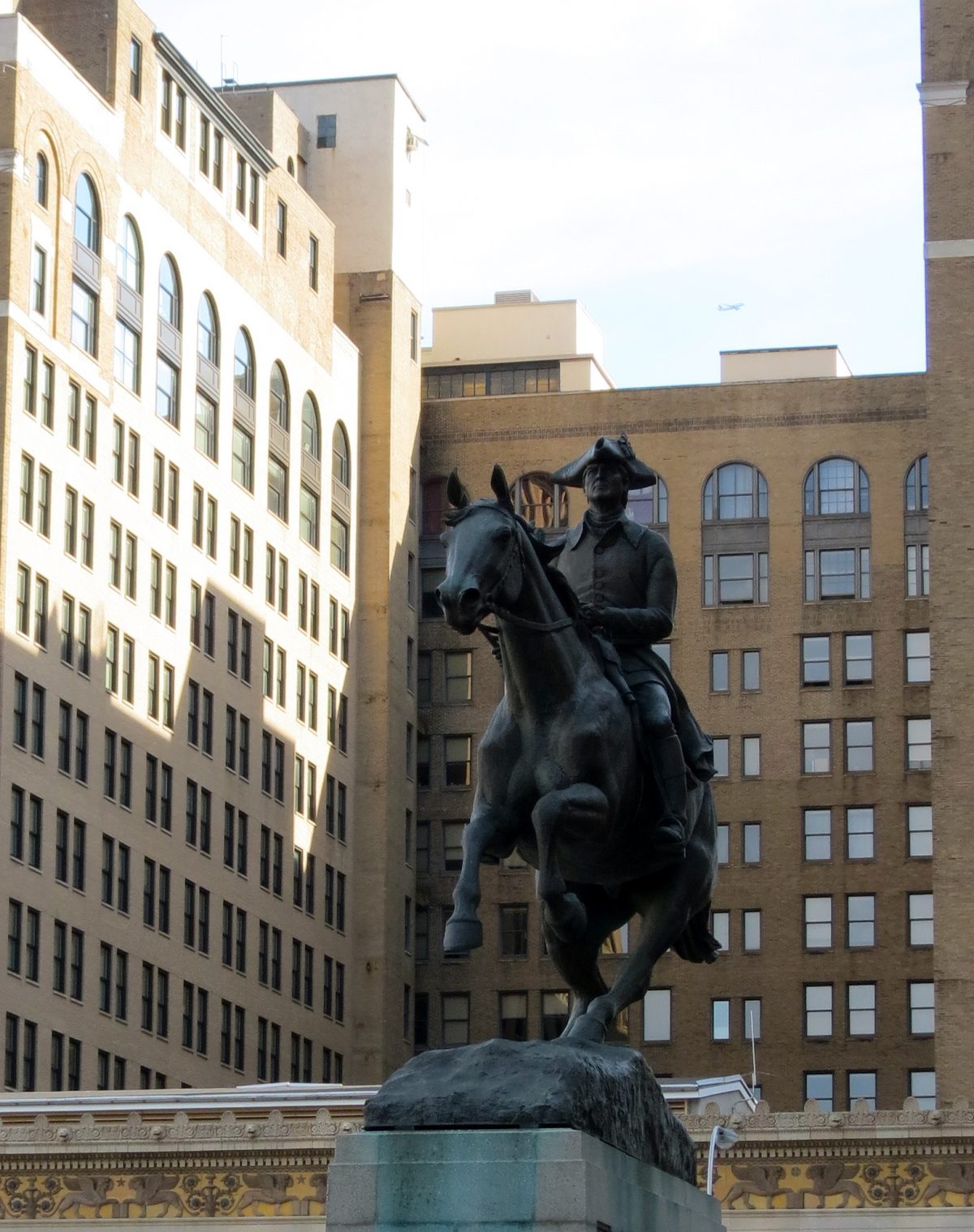 Equestrian statue of Caesar Rodney in DE Wilmington US