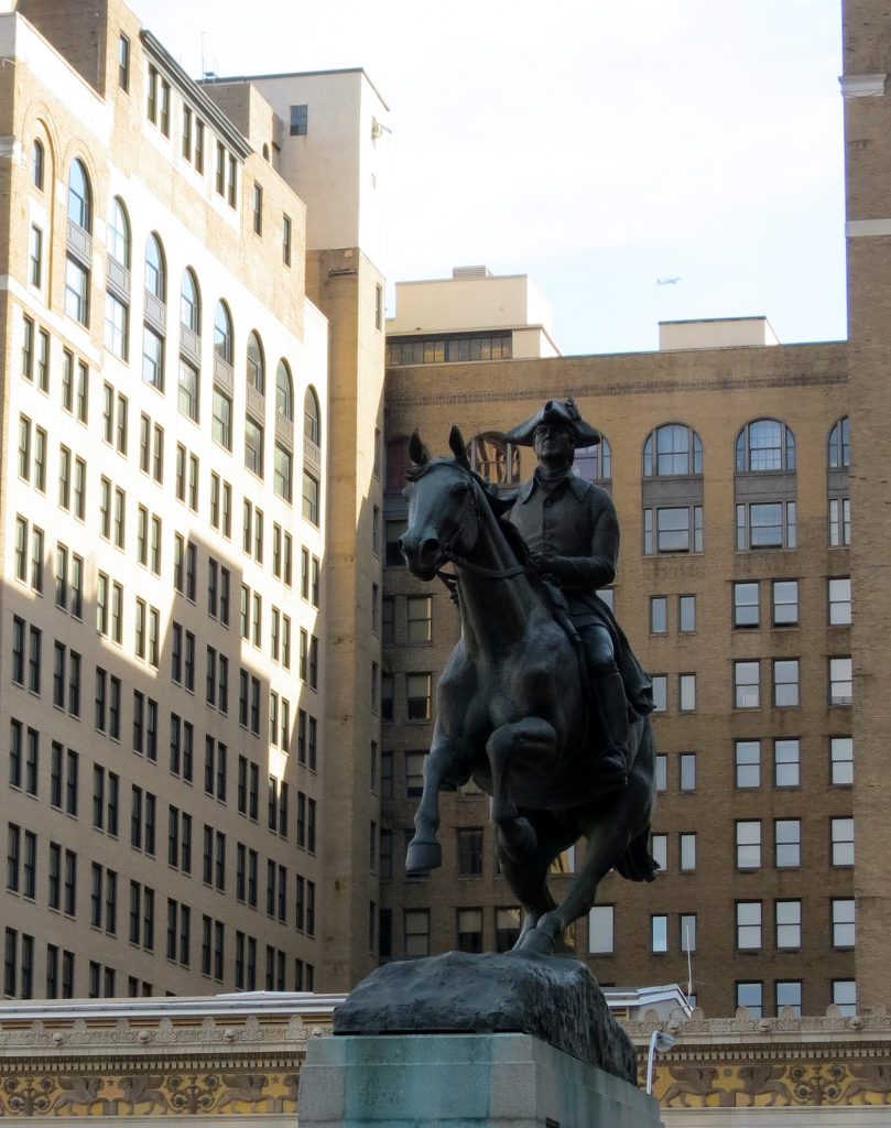 Equestrian statue of Caesar Rodney in DE Wilmington US