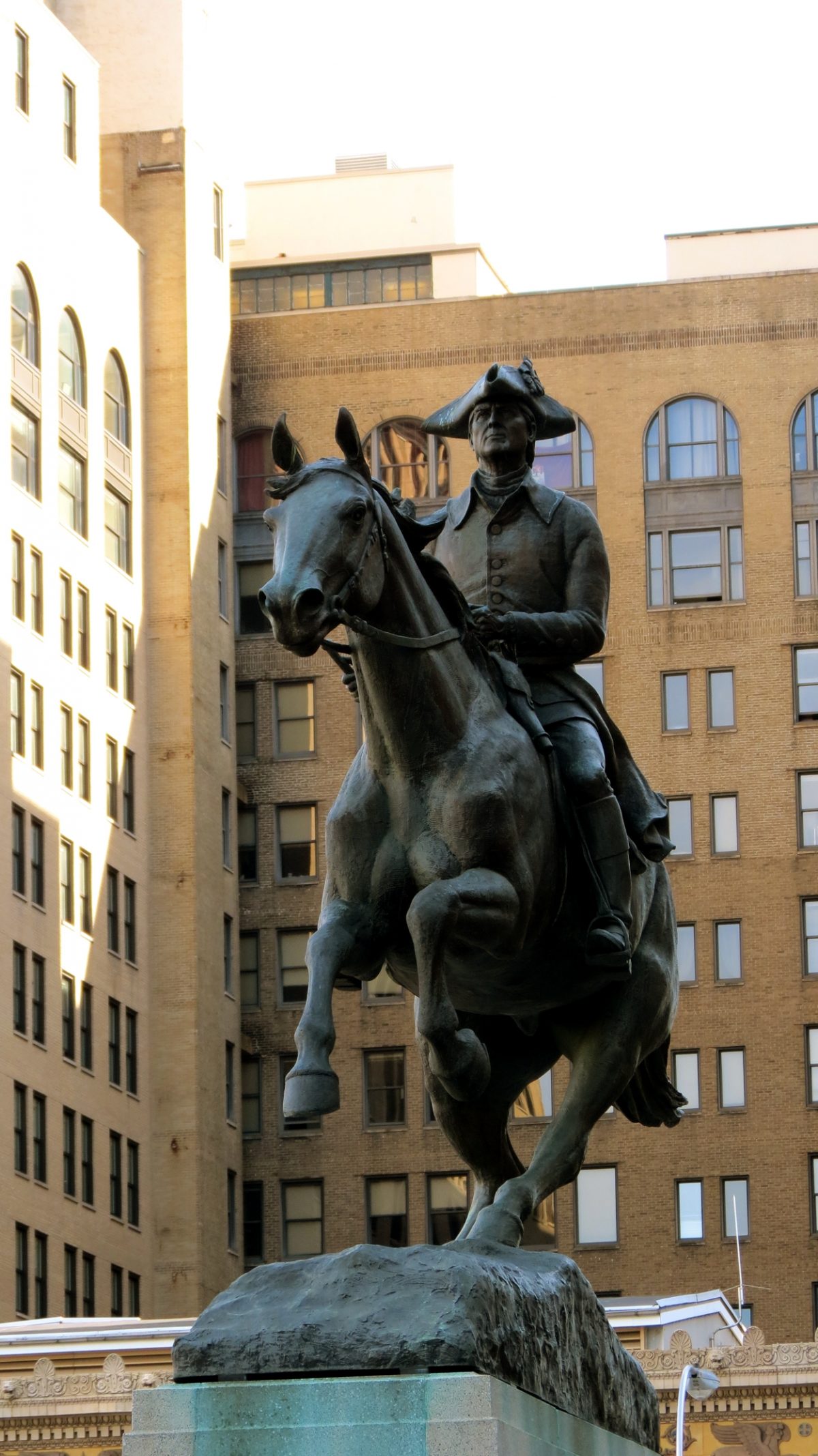 Equestrian statue of Caesar Rodney in DE Wilmington US