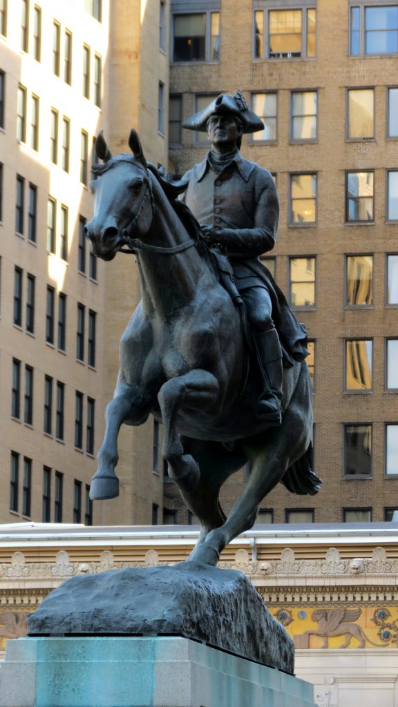 Equestrian statue of Caesar Rodney in DE Wilmington US