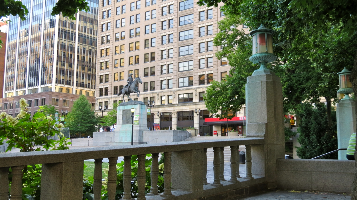 Equestrian statue of Caesar Rodney in DE Wilmington US