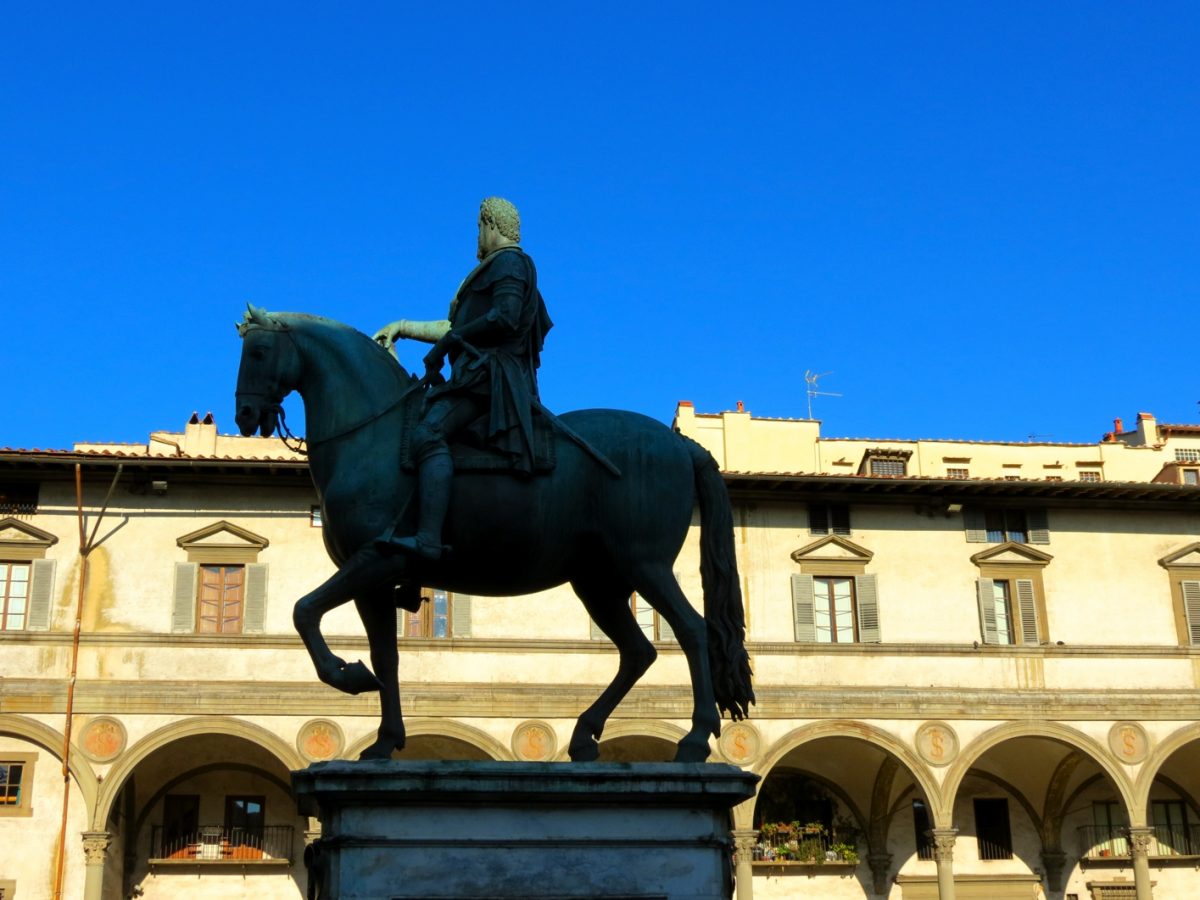 Equestrian statue of Ferdinando l in Florence Italy