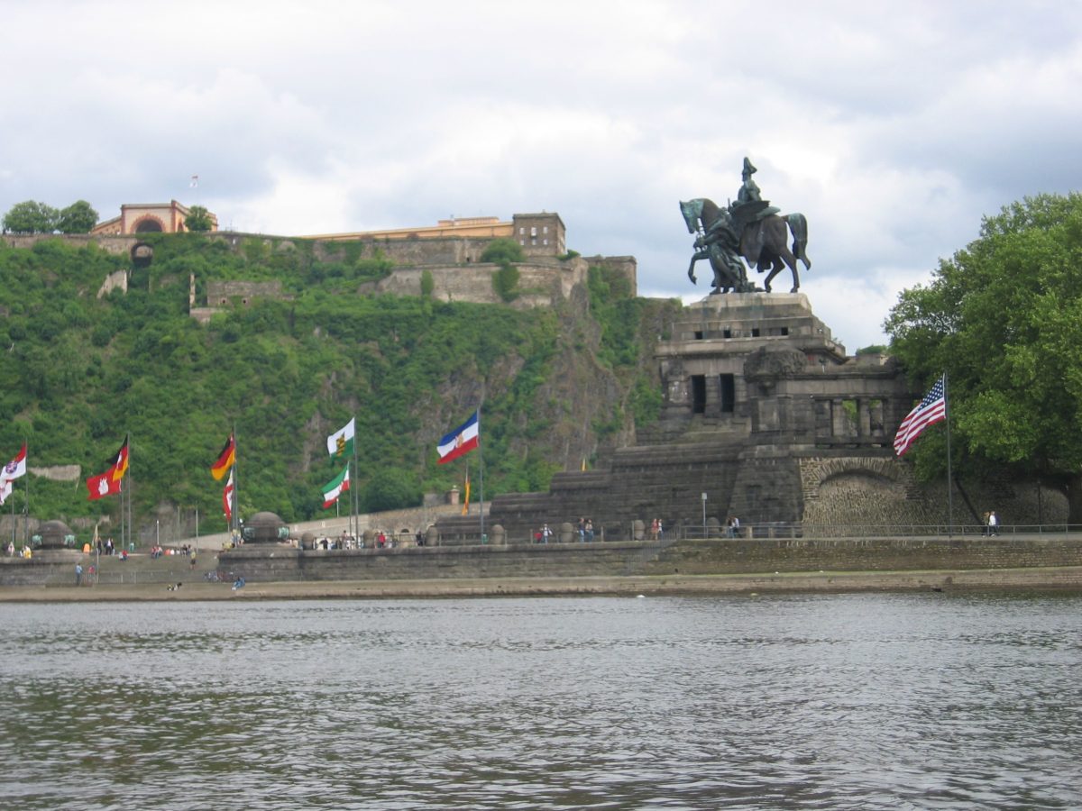 Equestrian statue of Wilhelm I in Koblenz Germany