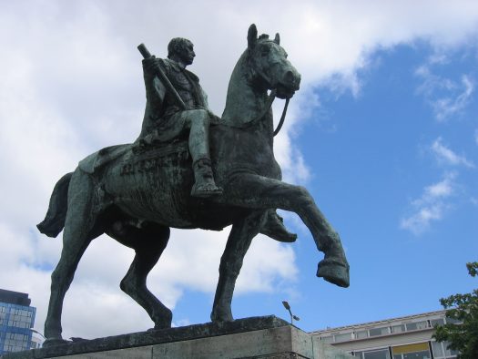 Equestrian statue of Gnaius Domitius Corbulo in Voorburg Netherlands