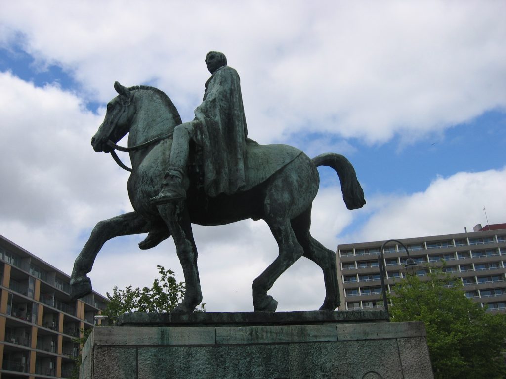 Equestrian statue of Gnaius Domitius Corbulo in Voorburg Netherlands