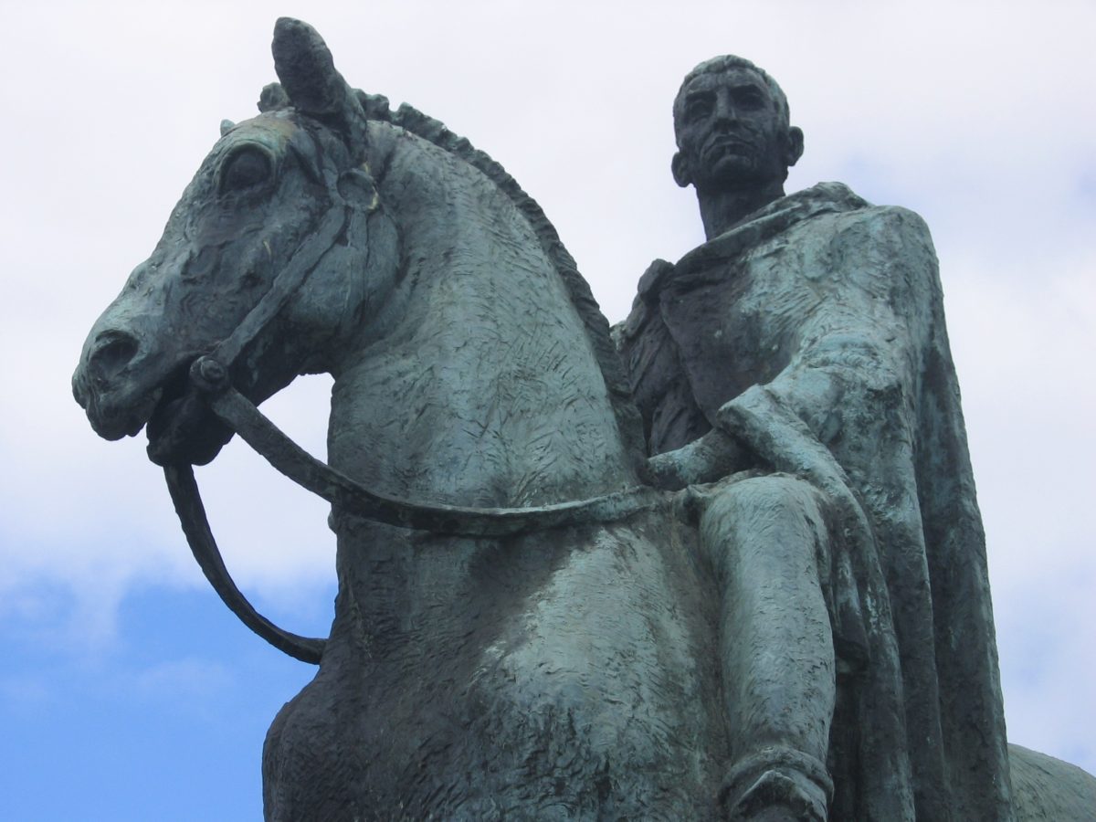 Equestrian statue of Gnaius Domitius Corbulo in Voorburg Netherlands