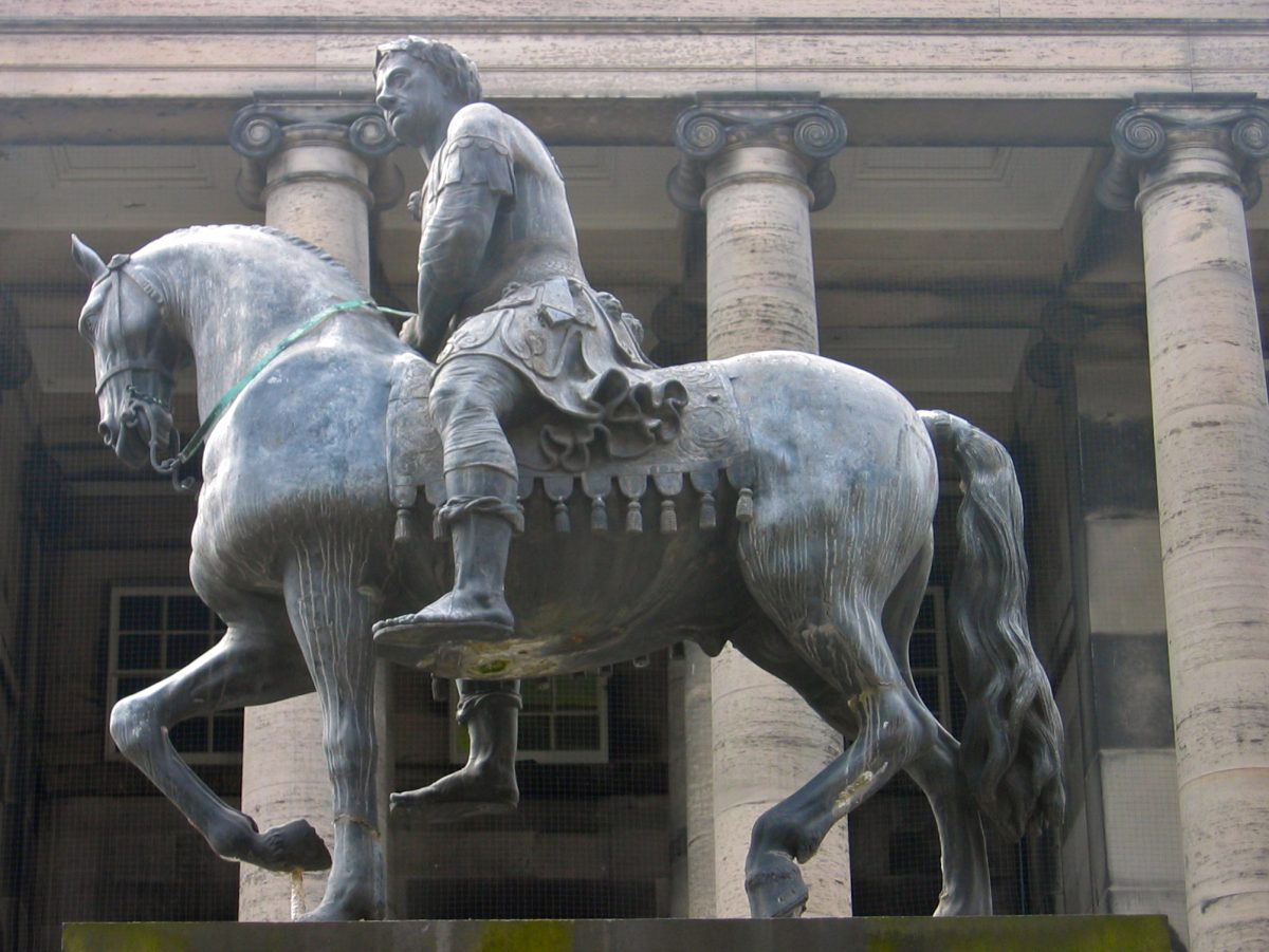 Equestrian statue of Charles II in Edinburgh UK