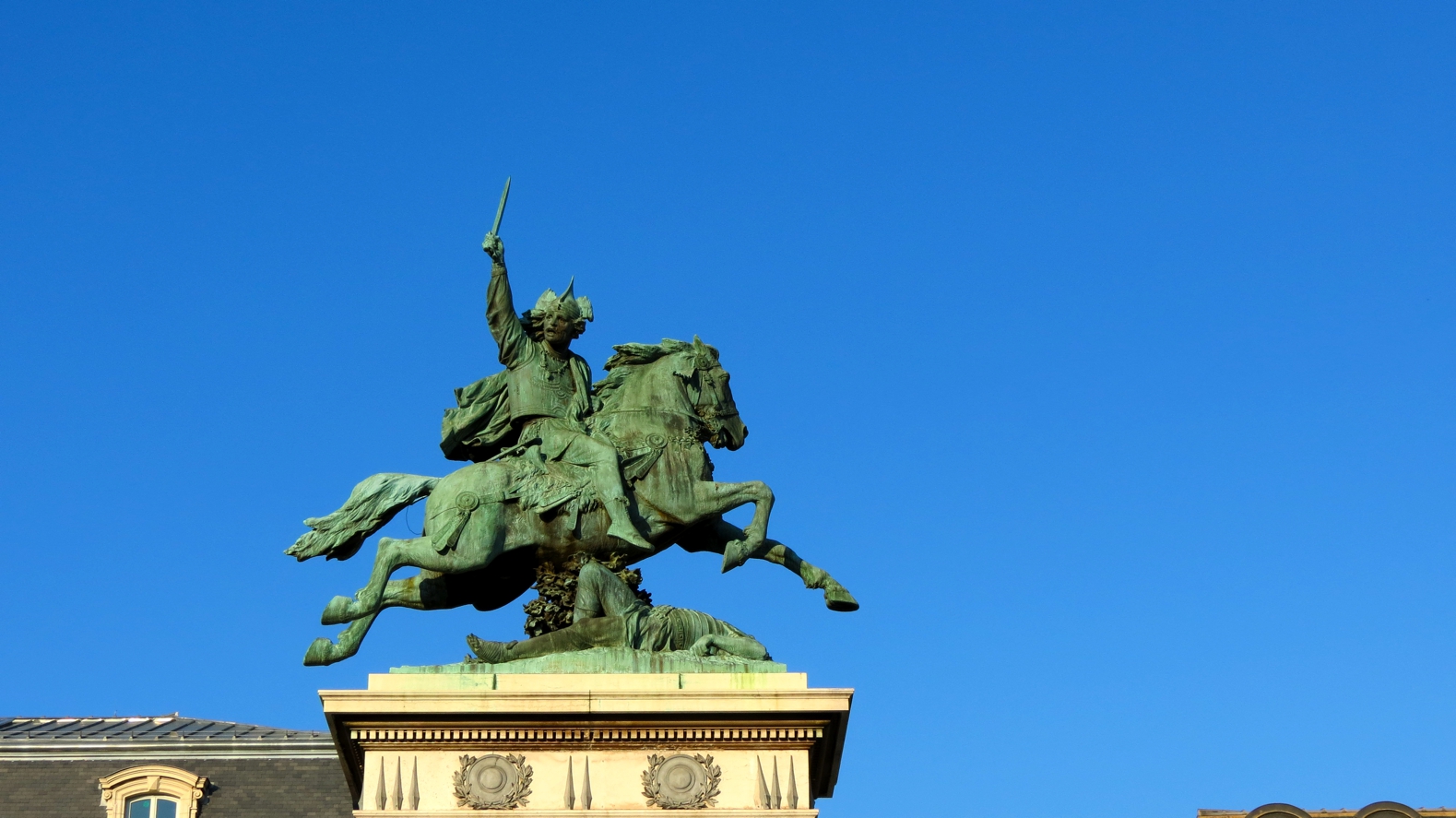 Equestrian statue of Vercingétorix in Clermont Ferrand France