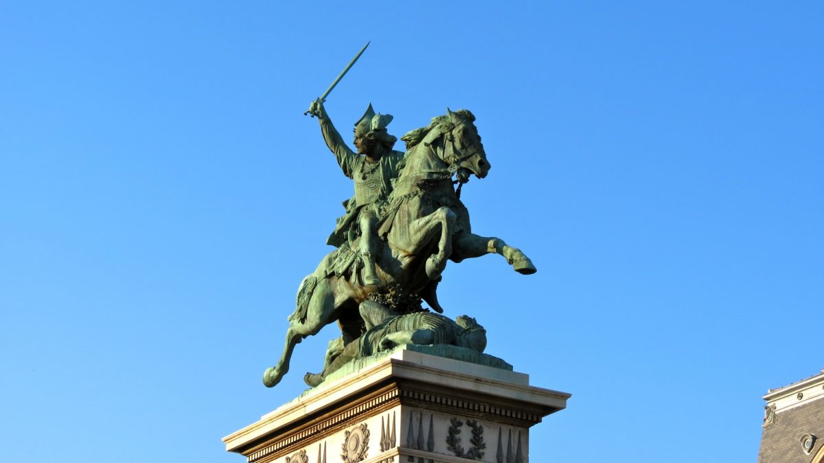 Equestrian statue of Vercingétorix in Clermont Ferrand France