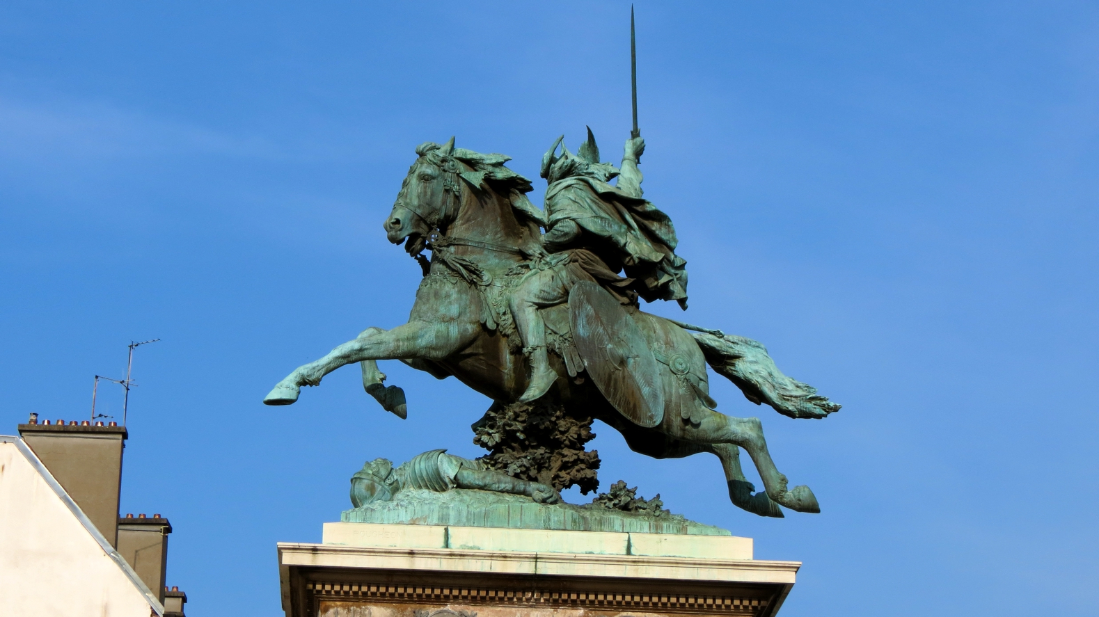 Equestrian statue of Vercingétorix in Clermont Ferrand France