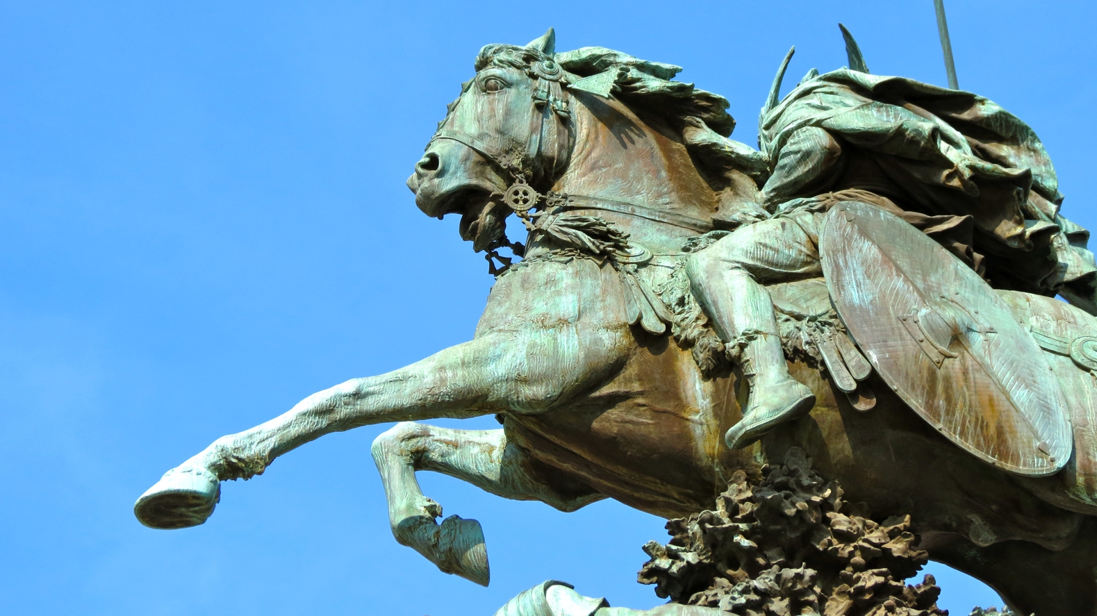 Equestrian statue of Vercingétorix in Clermont Ferrand France